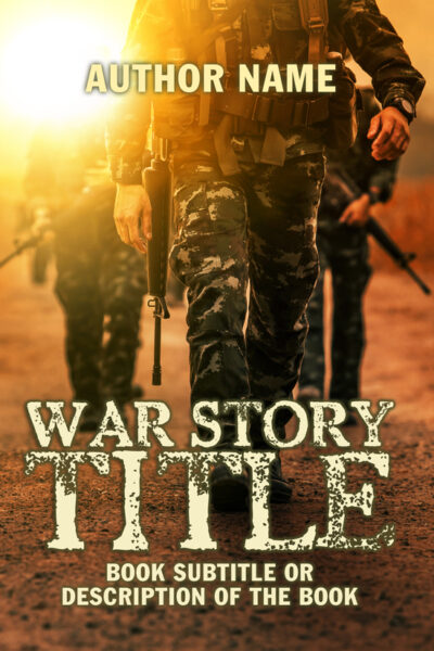 Pre-made Book Cover Design for Military, Soldier Stories, War